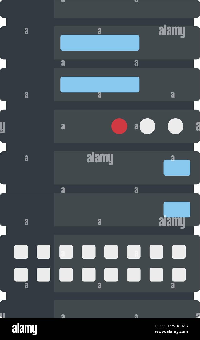 Server icon. Flat illustration of server vector icon for web design ...