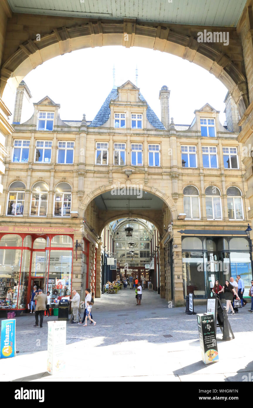 The Market Arcade, looking towards Victorian, historical, Borough ...