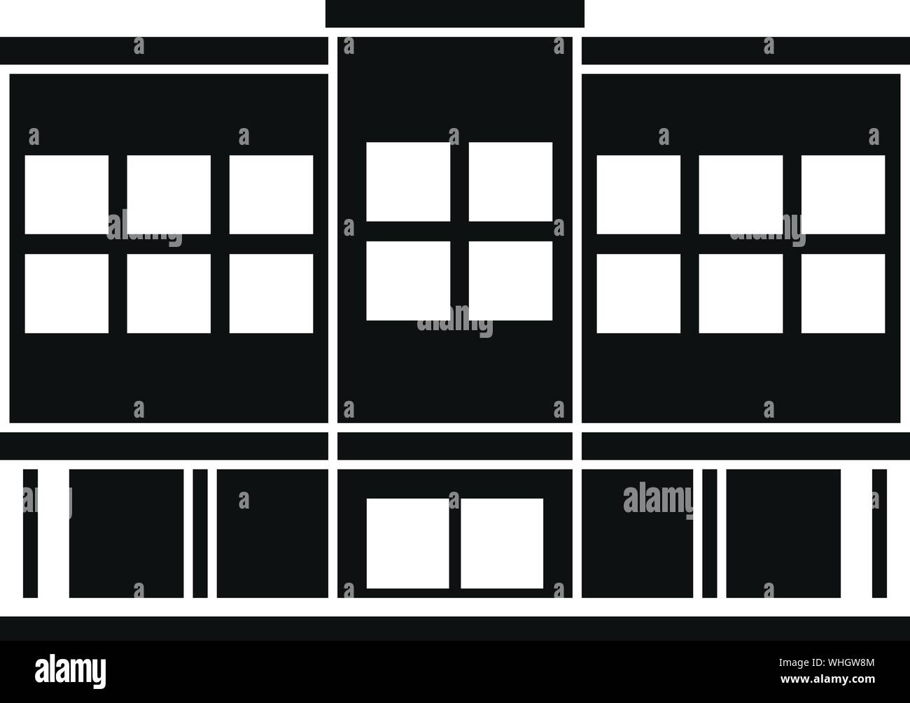 Shopping mall icon. Simple illustration of shopping mall vector icon ...