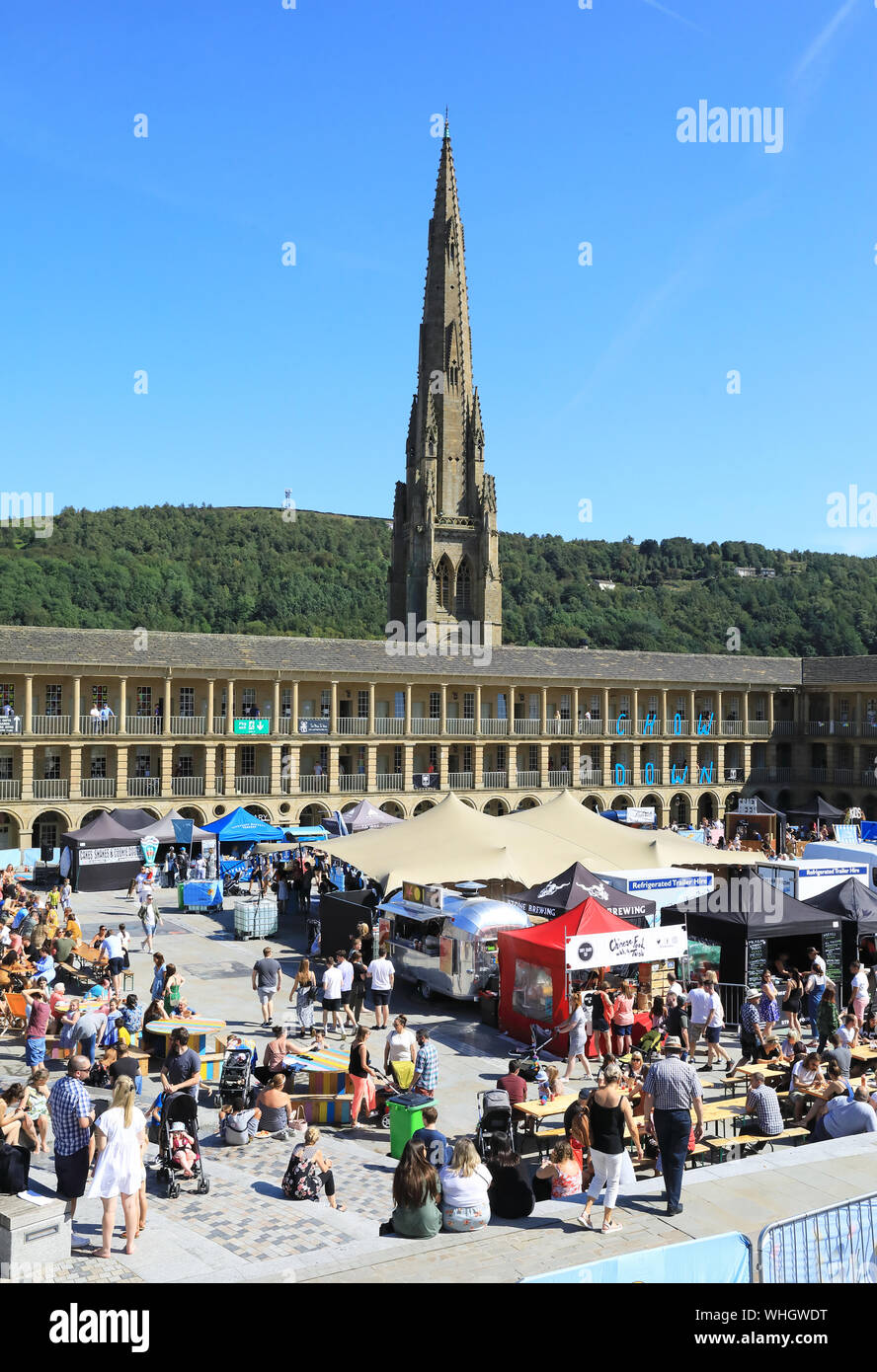 Summer Food Festival in the Piece Hall, a big 18th century cloth hall ...