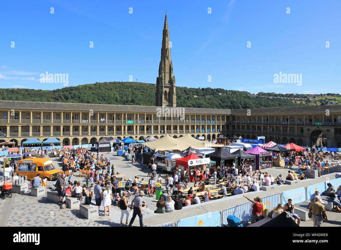 Summer Food Festival in the Piece Hall, a big 18th century cloth hall ...