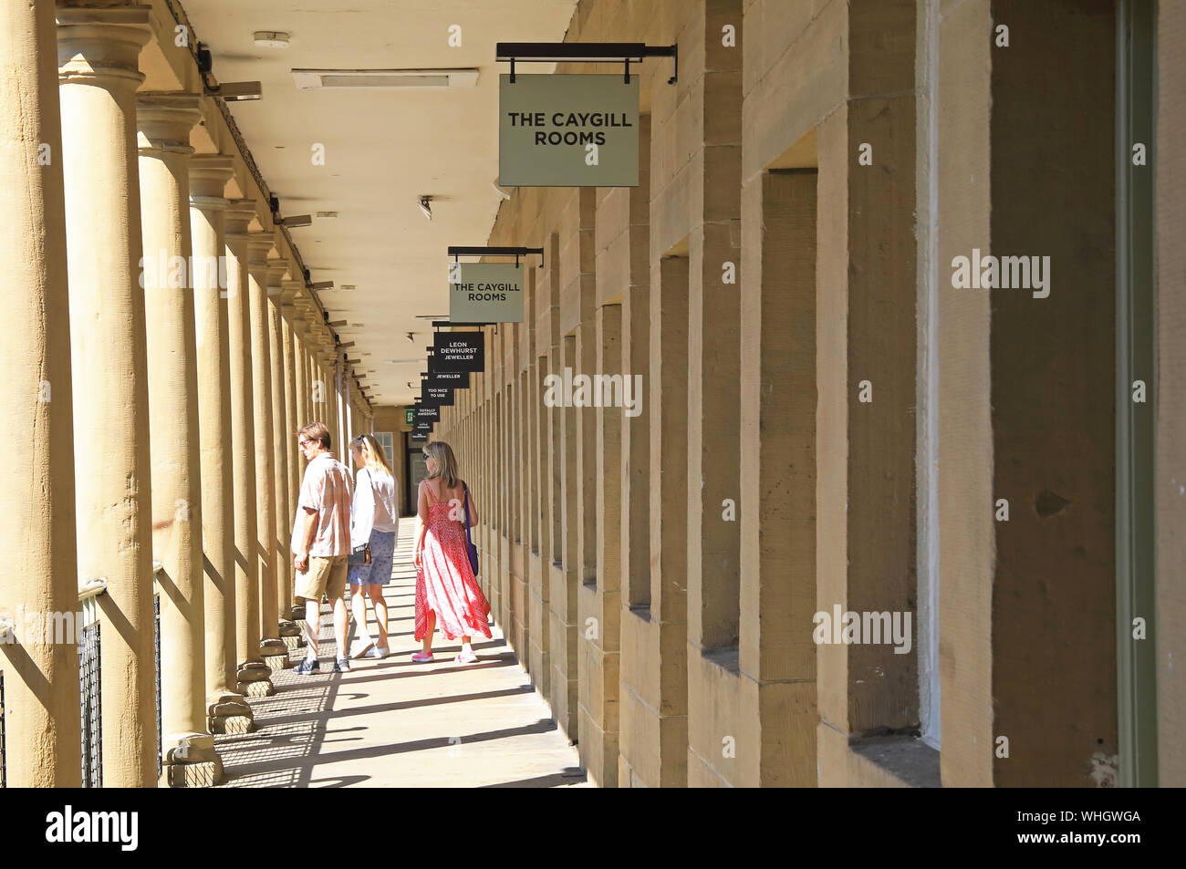 The Piece Hall, a big 18th century cloth hall, in central Halifax, now ...