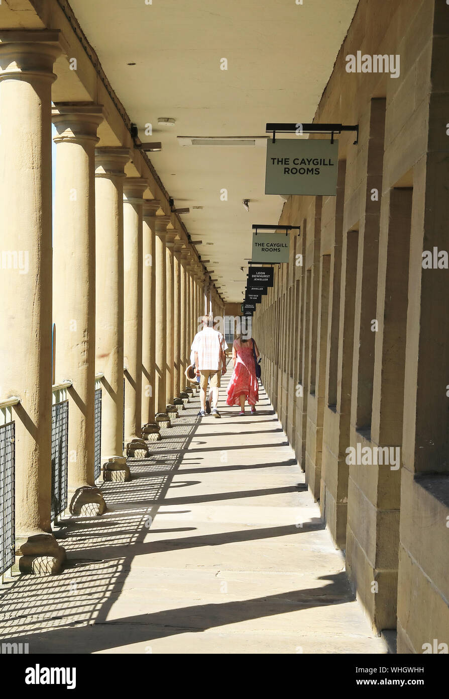 The Piece Hall, a big 18th century cloth hall, in central Halifax, now ...