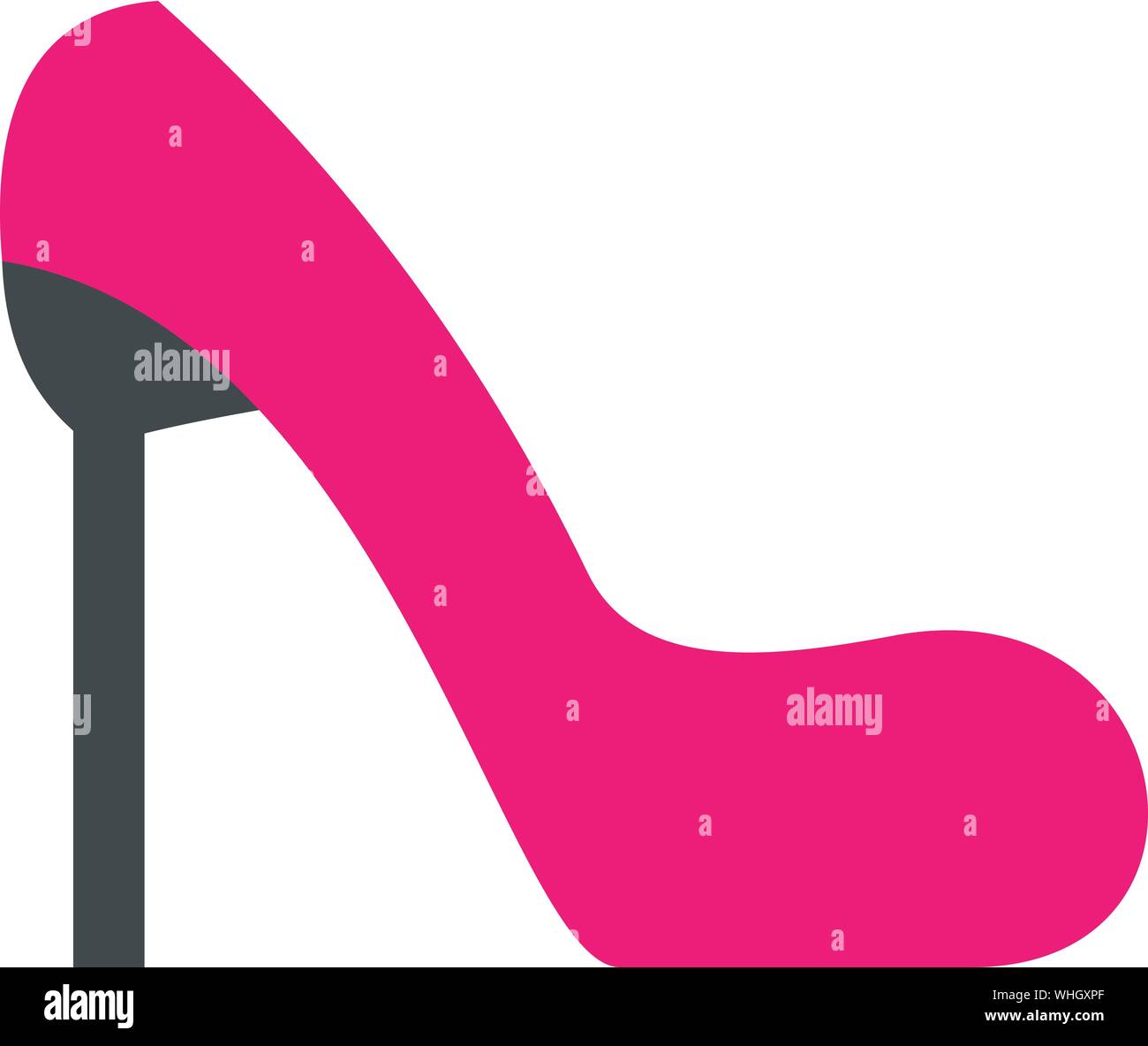 Pink girl shoe icon. Flat illustration of pink girl shoe vector icon ...