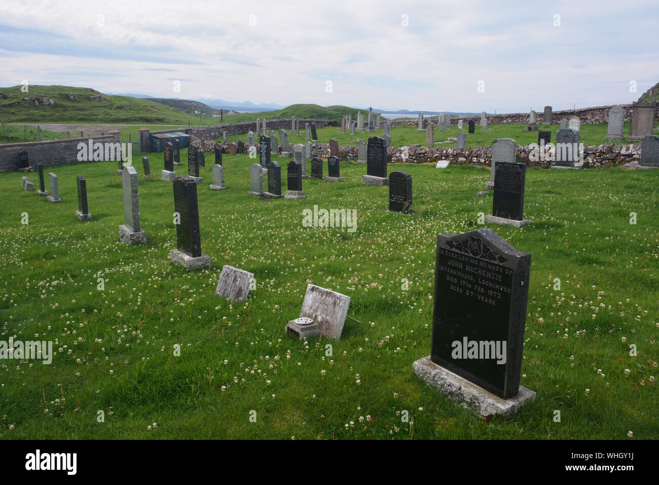 A view looking across a graveyard containing some commonwealth war ...