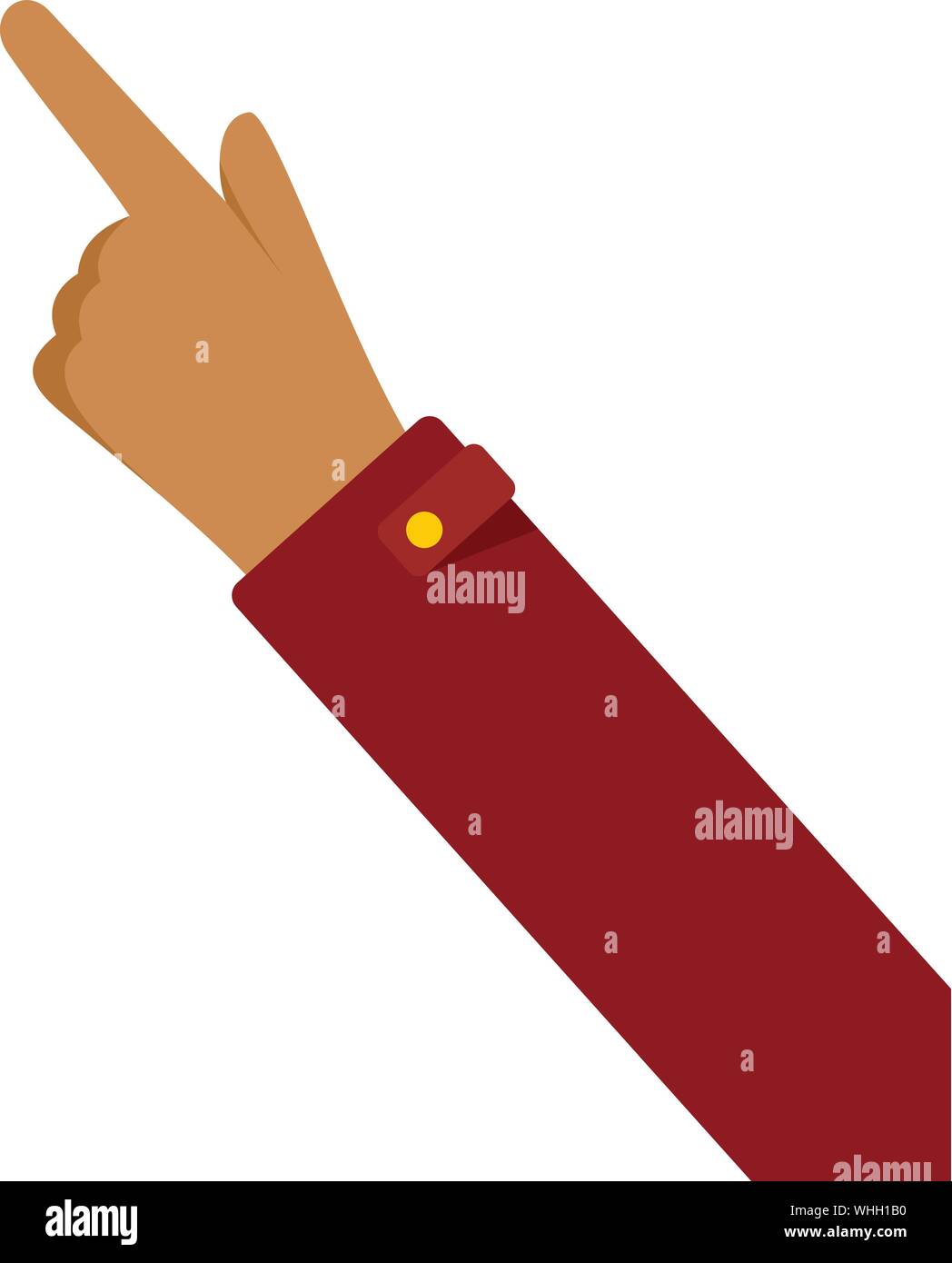 Hand finger icon. Flat illustration of hand finger vector icon for web ...