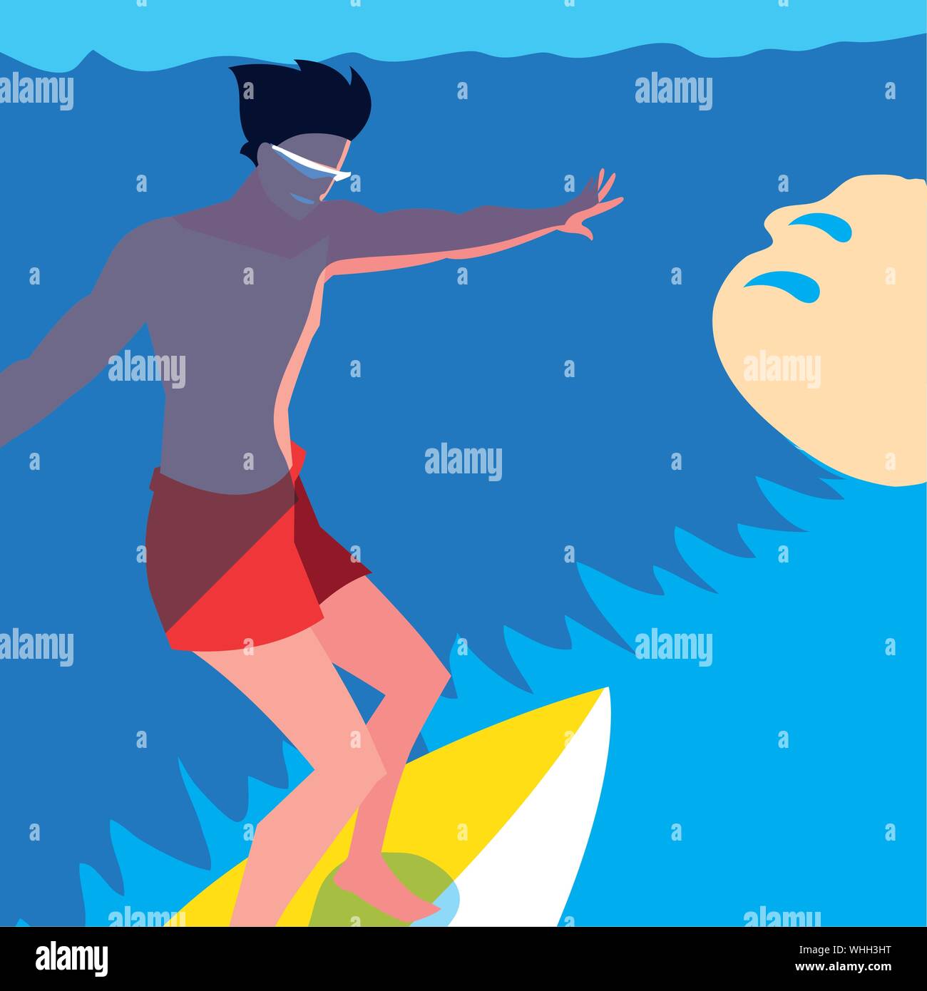 Masculine wave Stock Vector Images - Alamy