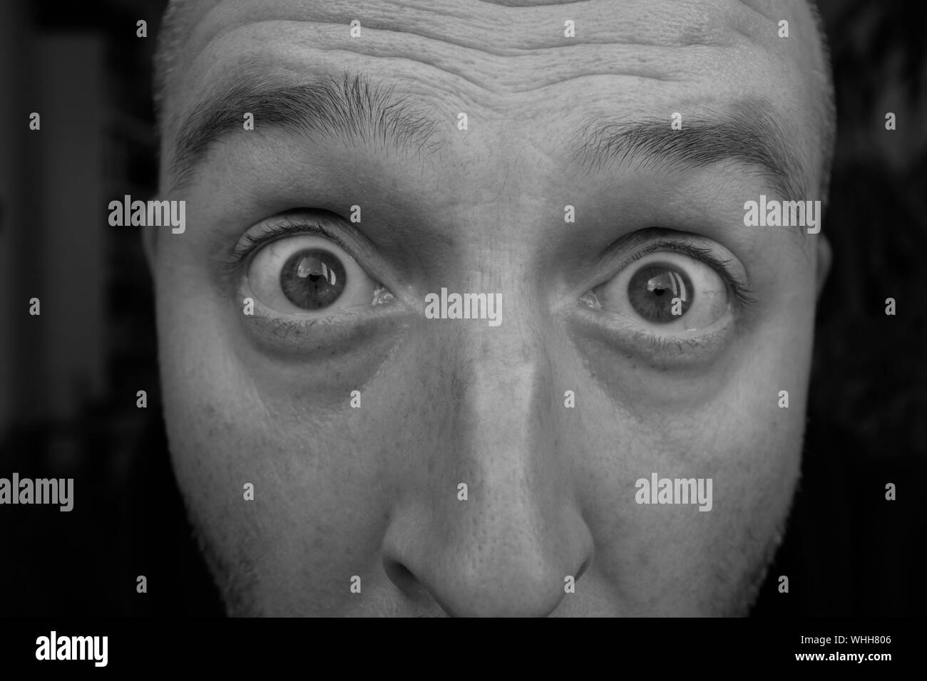 Shocked Face Black and White Stock Photos & Images - Alamy