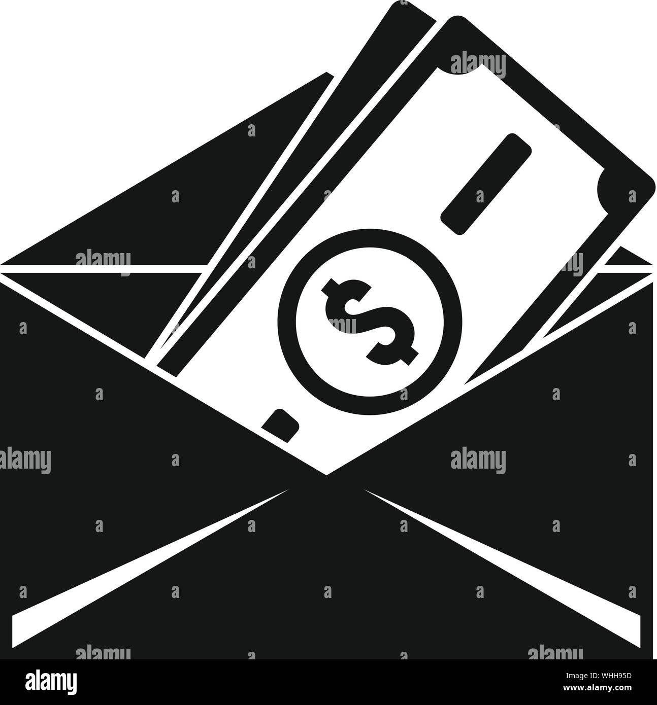 Money envelope icon. Simple illustration of money envelope vector icon ...