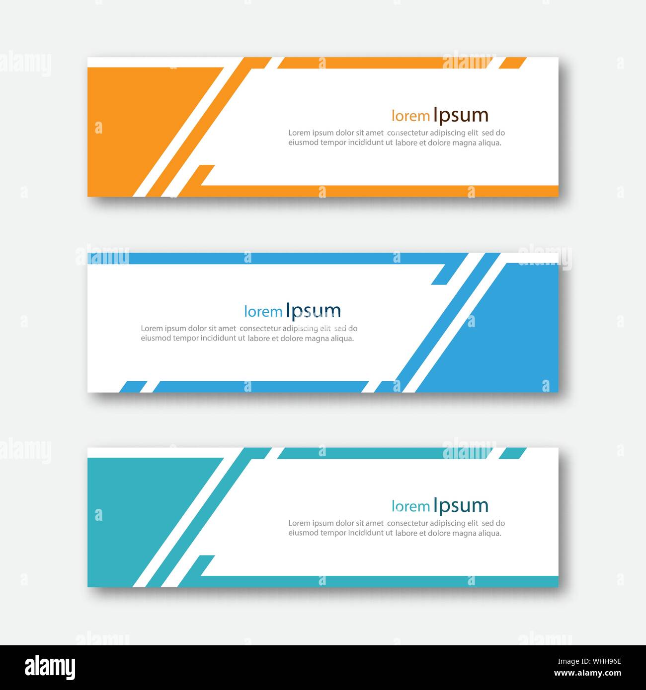 Set of abstract design banner template. Three different colors. Vector ...