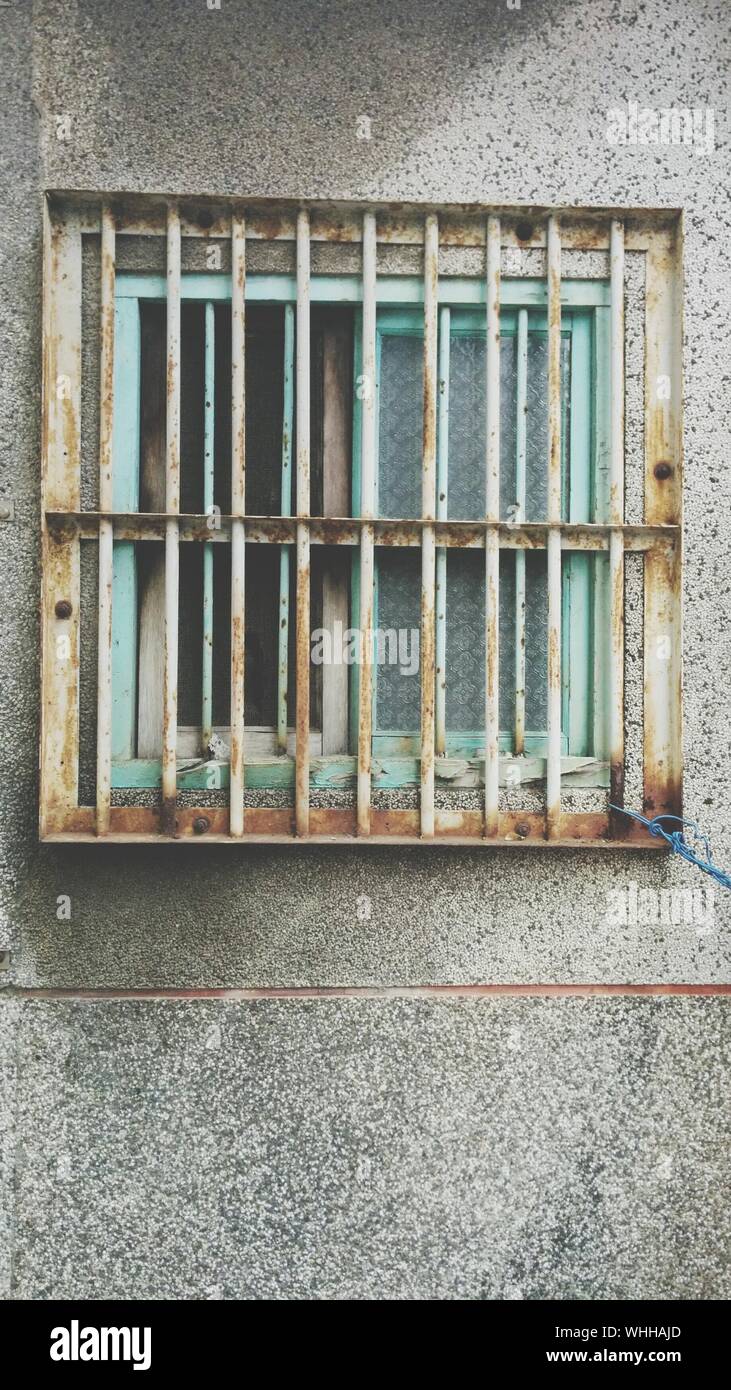 Metal Grate On Window Stock Photo - Alamy