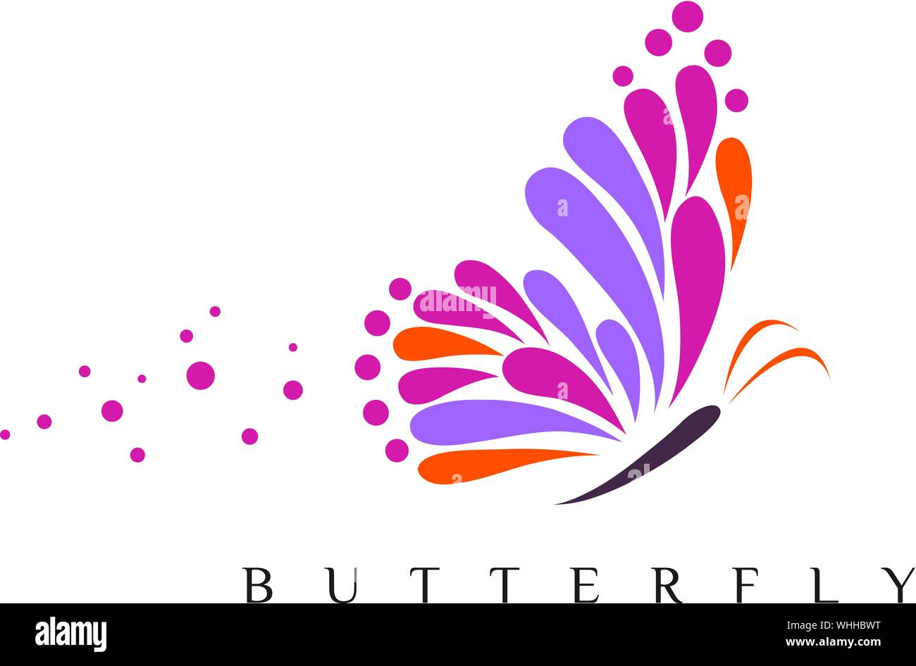 Abstract Butterfly logo template. simple Vector logo illustration Stock ...