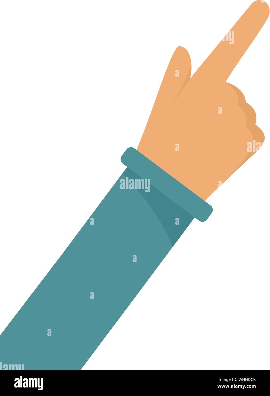 Hand show finger icon. Flat illustration of hand show finger vector ...