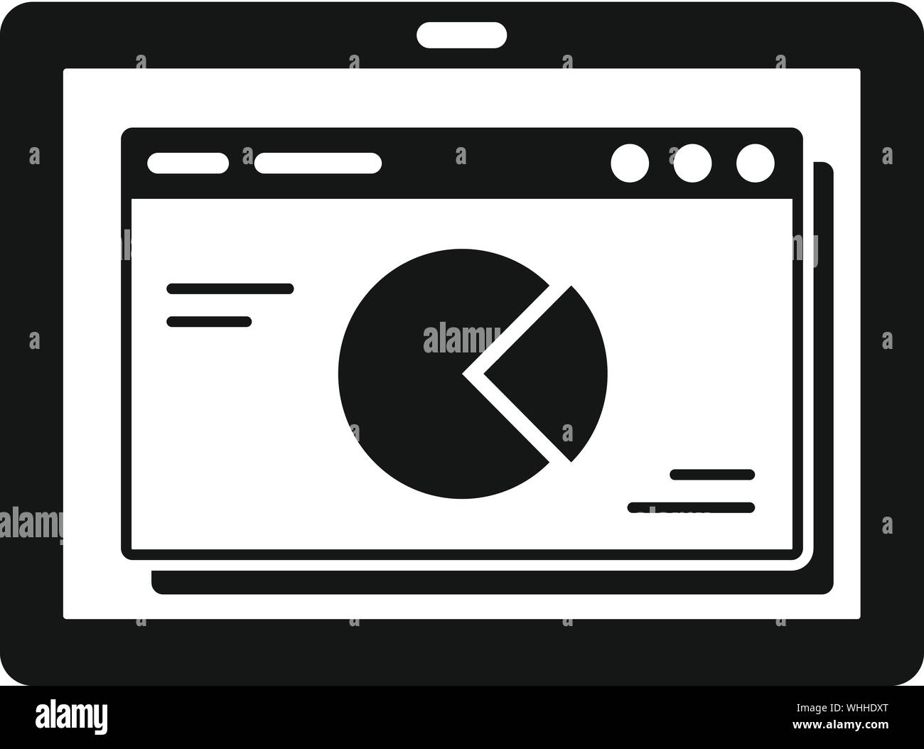 Tablet finance pie chart icon. Simple illustration of tablet finance ... Tablet finance pie chart icon. Simple illustration of tablet finance ...
