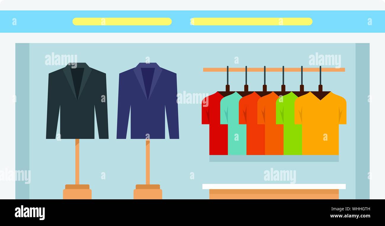 Fashion clothes boutique icon. Flat illustration of fashion clothes ...