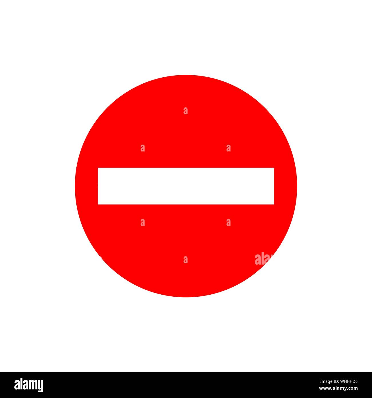 No entry sign. Vector illustration, flat design on white background ...