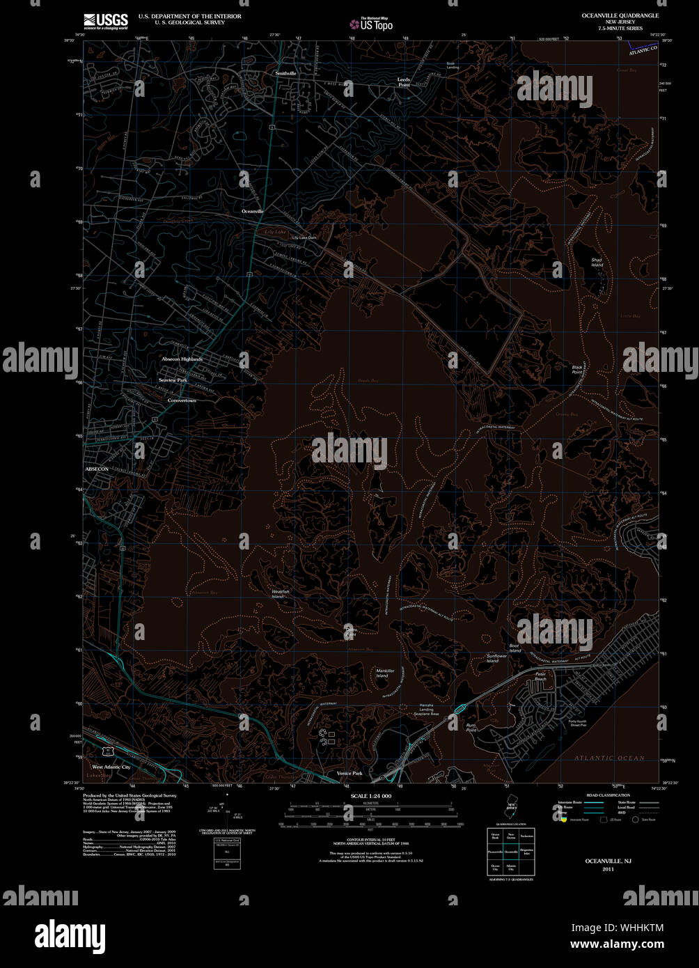 Map of oceanville hi-res stock photography and images - Alamy