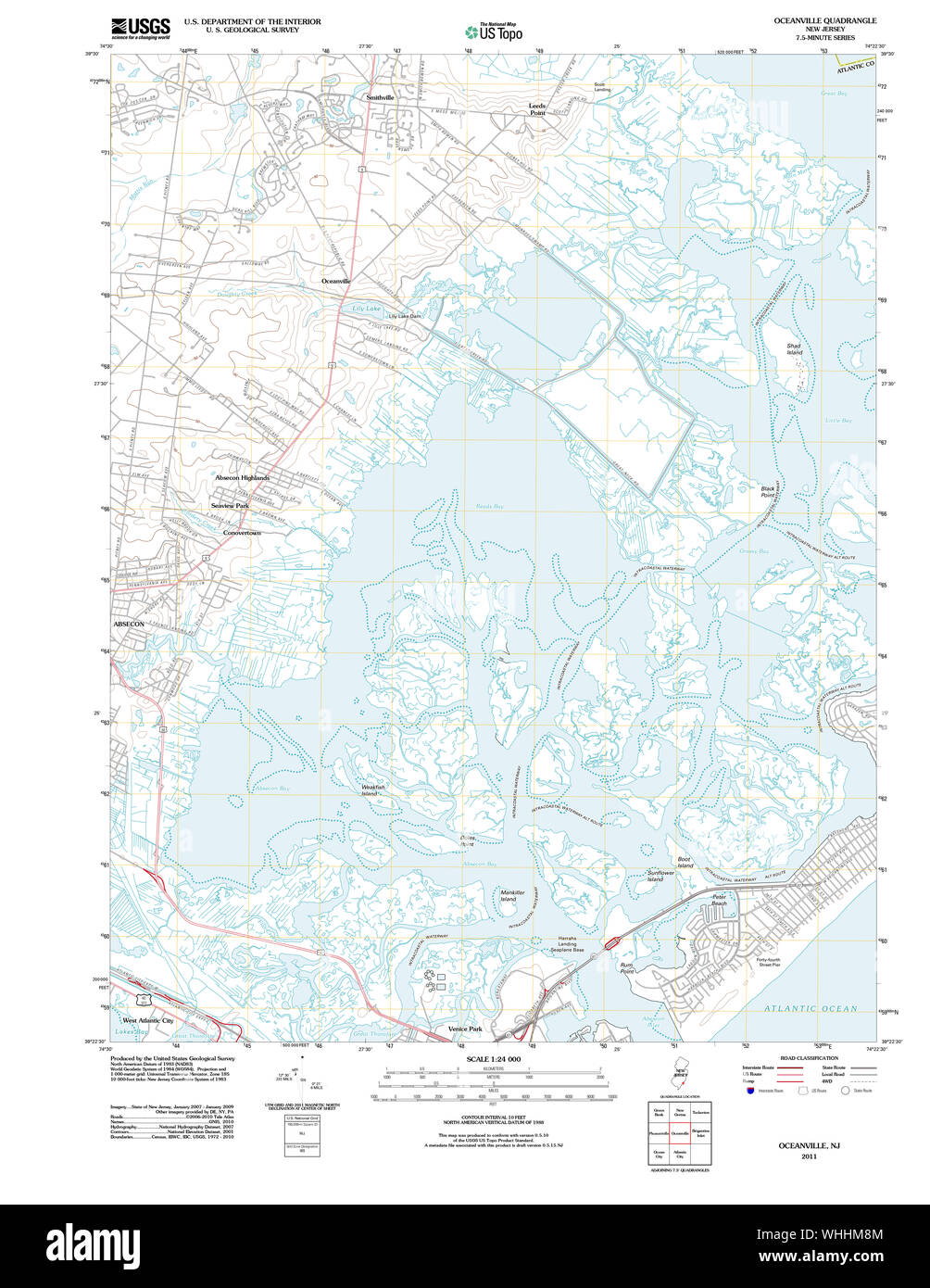 Map of oceanville hi-res stock photography and images - Alamy