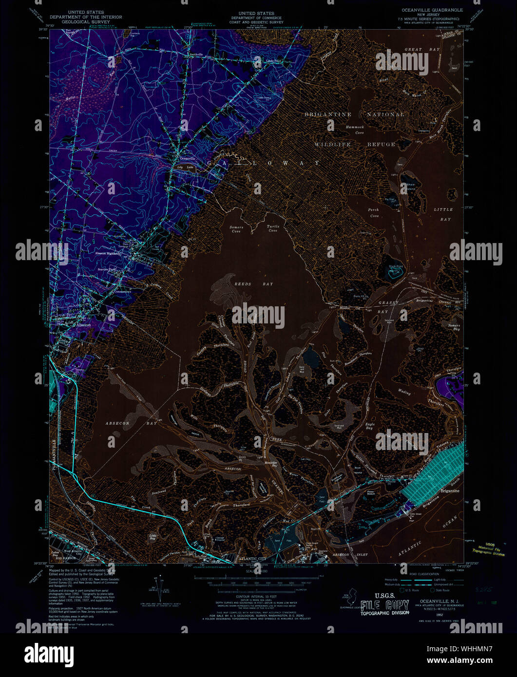 Map of oceanville hi-res stock photography and images - Alamy
