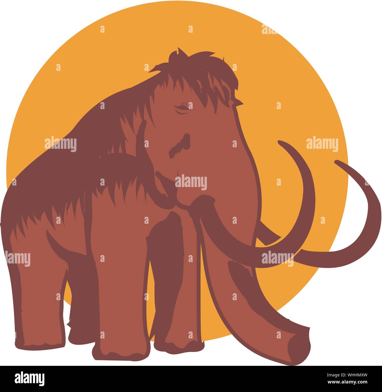 mammoth vector illustration logo element, mascot or avatar icon ...