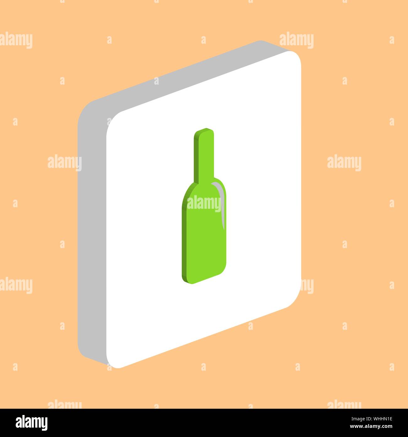 Alcohol Bottle Simple vector icon. Illustration symbol design template ...