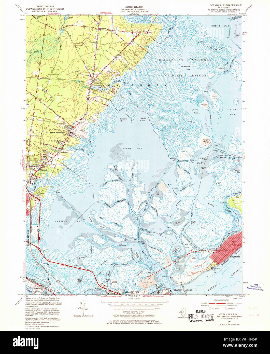 Map of oceanville hi-res stock photography and images - Alamy