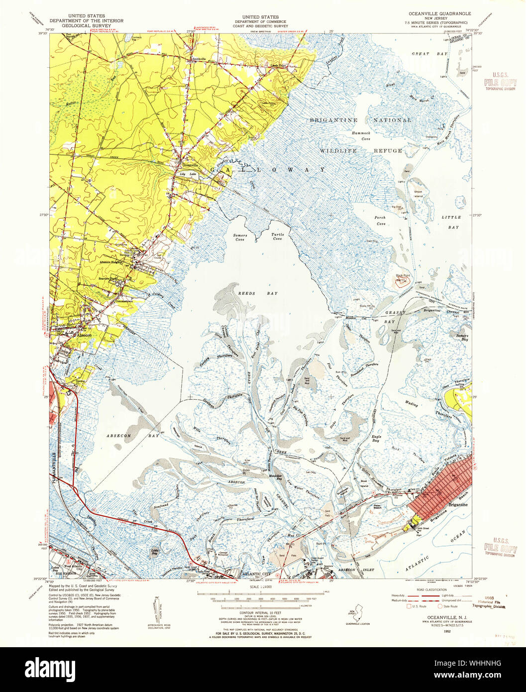 Map of oceanville hi-res stock photography and images - Alamy