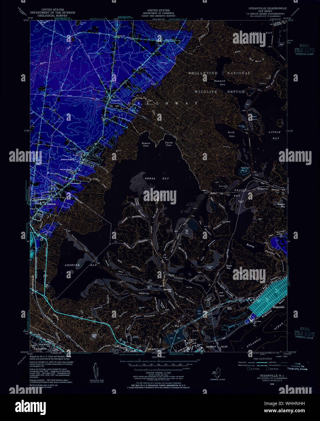 Map of oceanville hi-res stock photography and images - Alamy