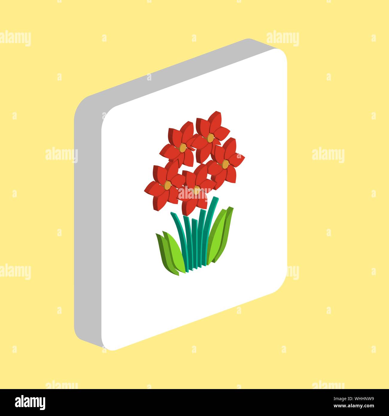 Bouquet Flowers Simple vector icon. Illustration symbol design template ...