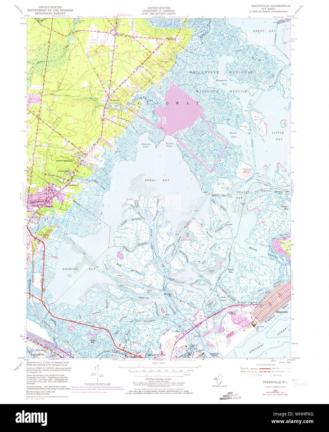 Oceanville map hi-res stock photography and images - Alamy