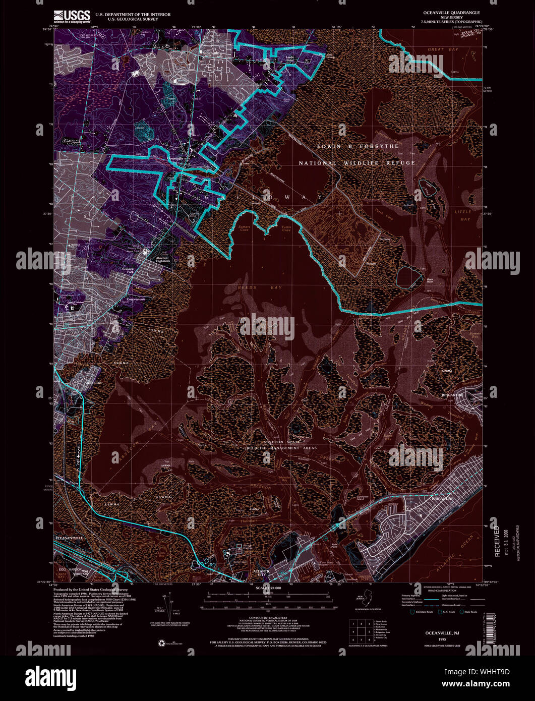 Map of oceanville hi-res stock photography and images - Alamy