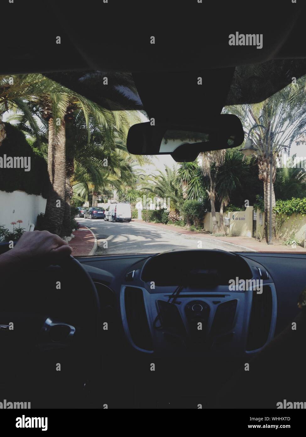 View from rear car window hi-res stock photography and images - Alamy