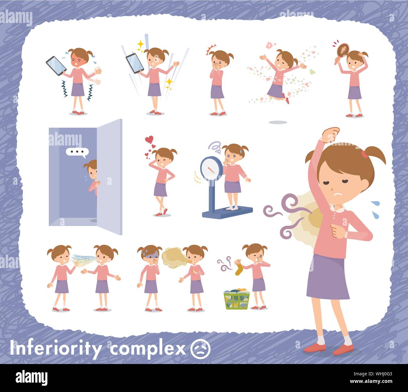 A set of girl on inferiority complex.There are actions suffering from ...
