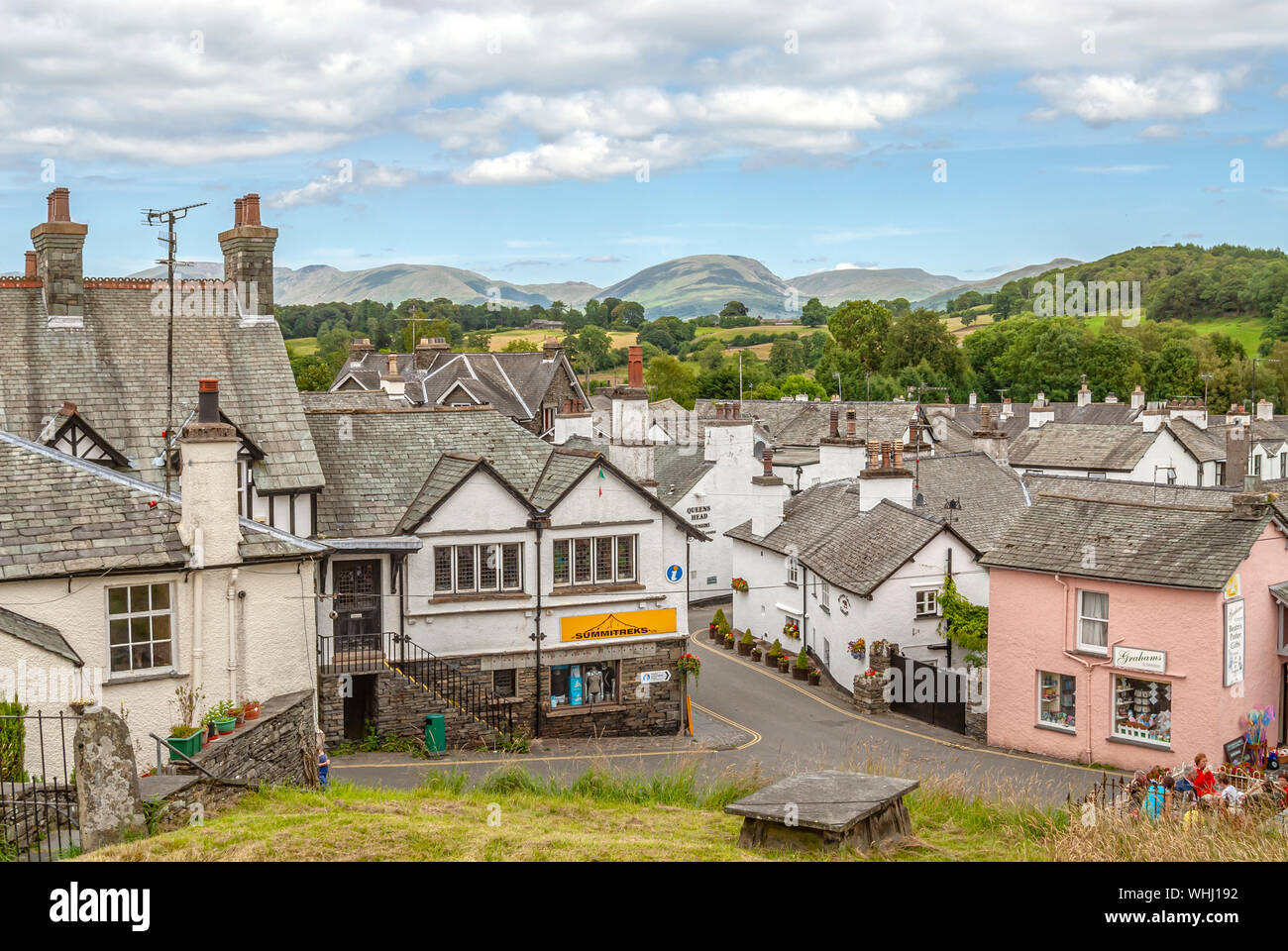 Hawkshead is a village in the Lake District, Cumbria, England Stock ...