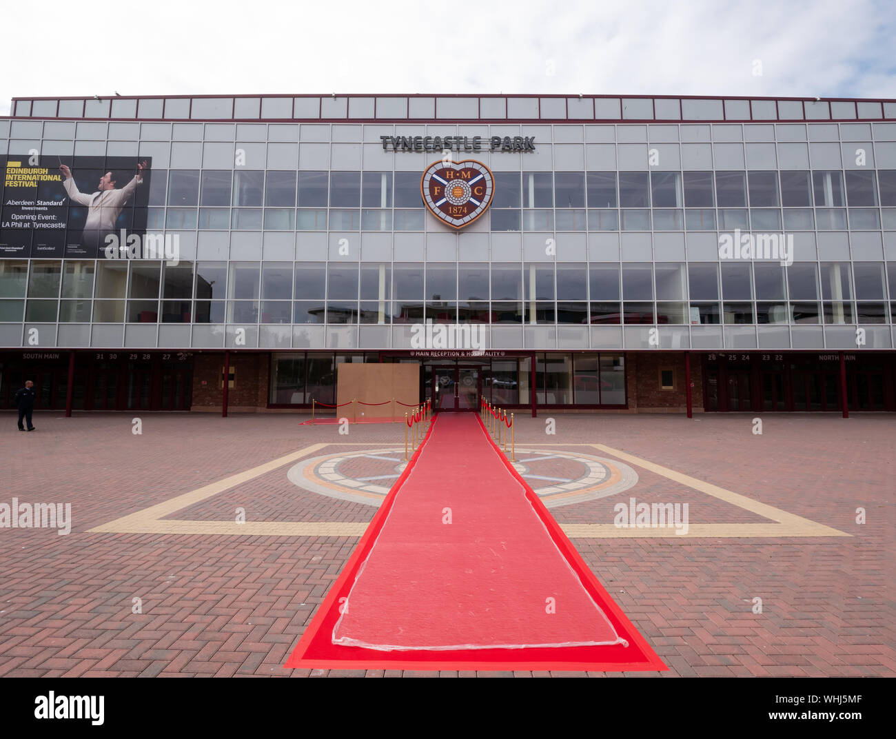 Red carpet entrance, Heart of Midlothian Football Club, Tynecastle ...