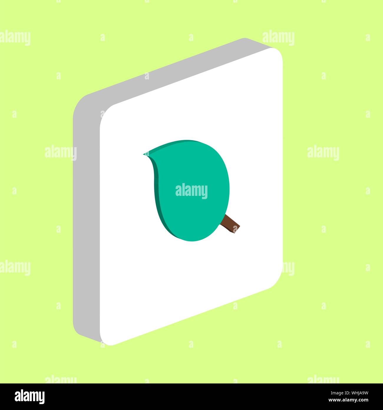 Leaf Simple vector icon. Illustration symbol design template for web ...