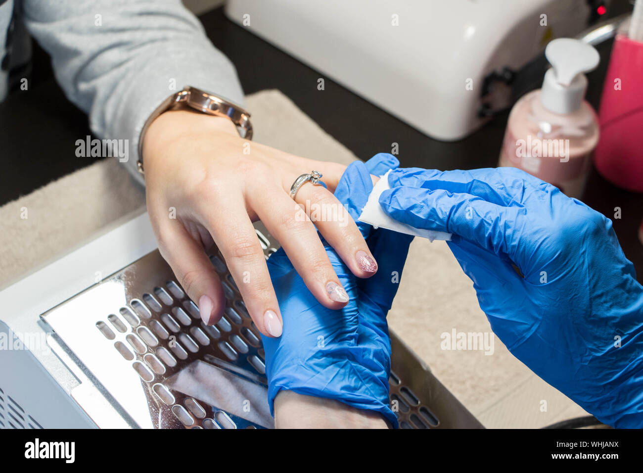 Hand with manicure hi-res stock photography and images - Alamy