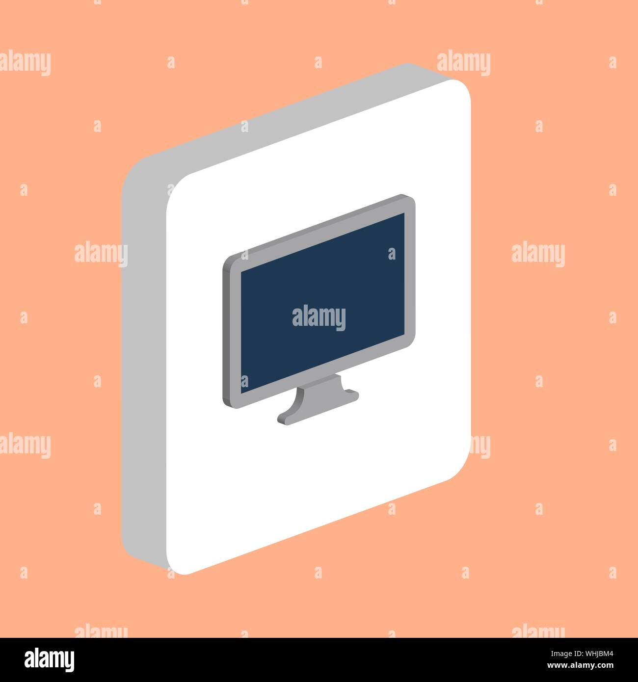 Monoblock PC Simple vector icon. Illustration symbol design template ...