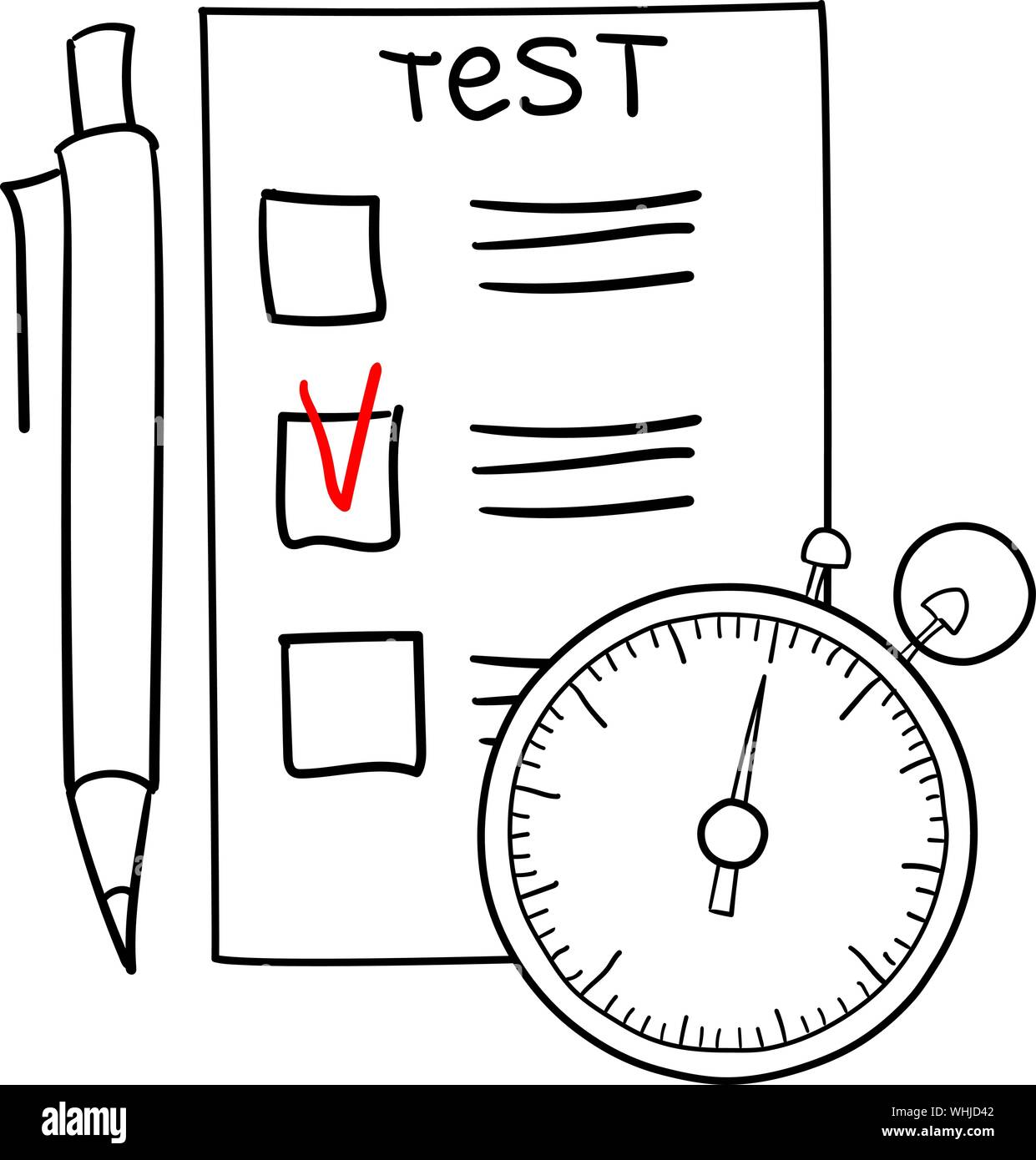 Clipboard Paper Stopwatch Cut Out Stock Images & Pictures - Alamy