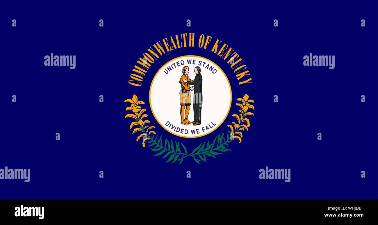 Vector Illustration of Kentucky U.S. state flag Stock Vector Image ...
