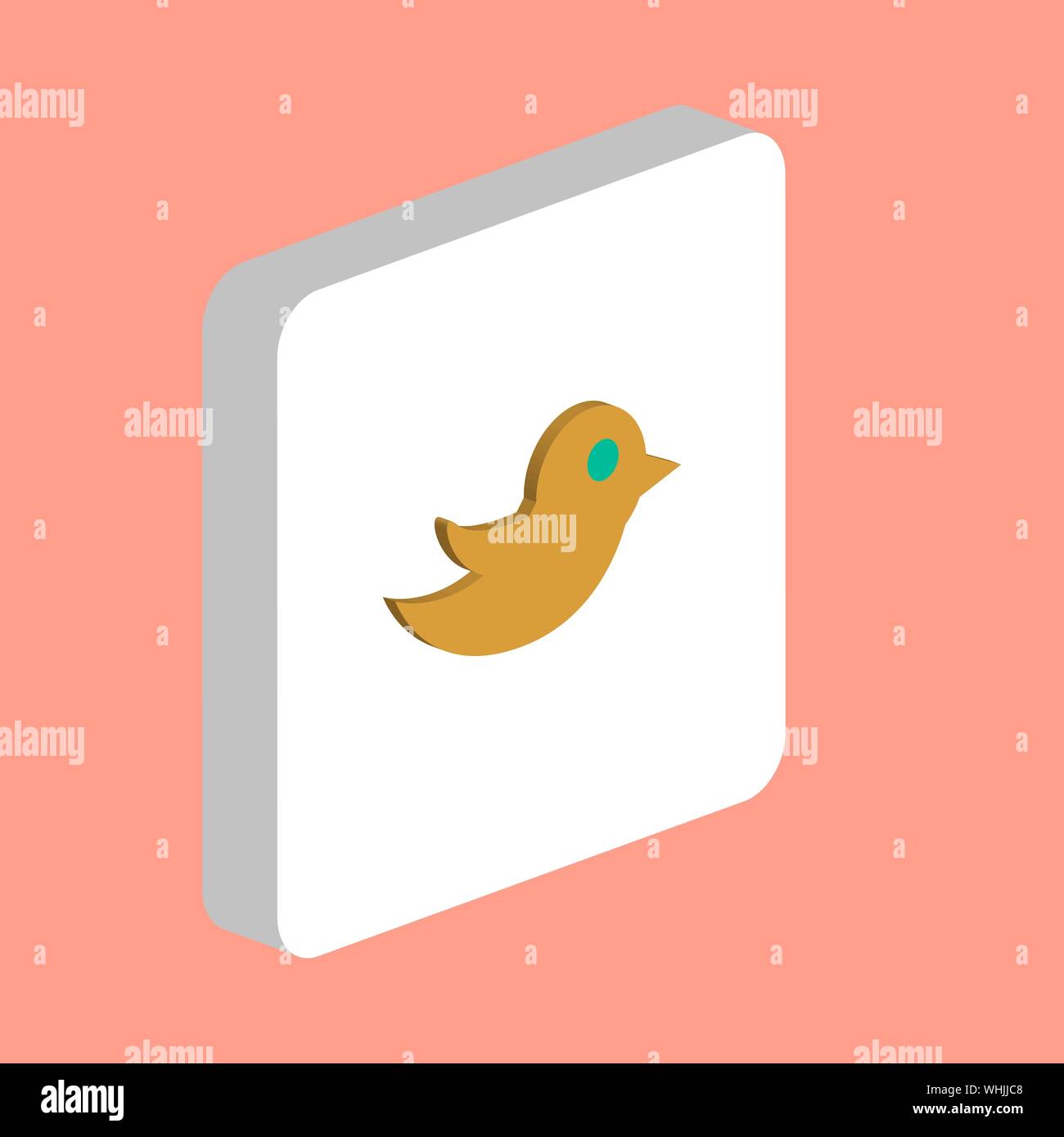 Bird Nightingale Simple vector icon. Illustration symbol design ...