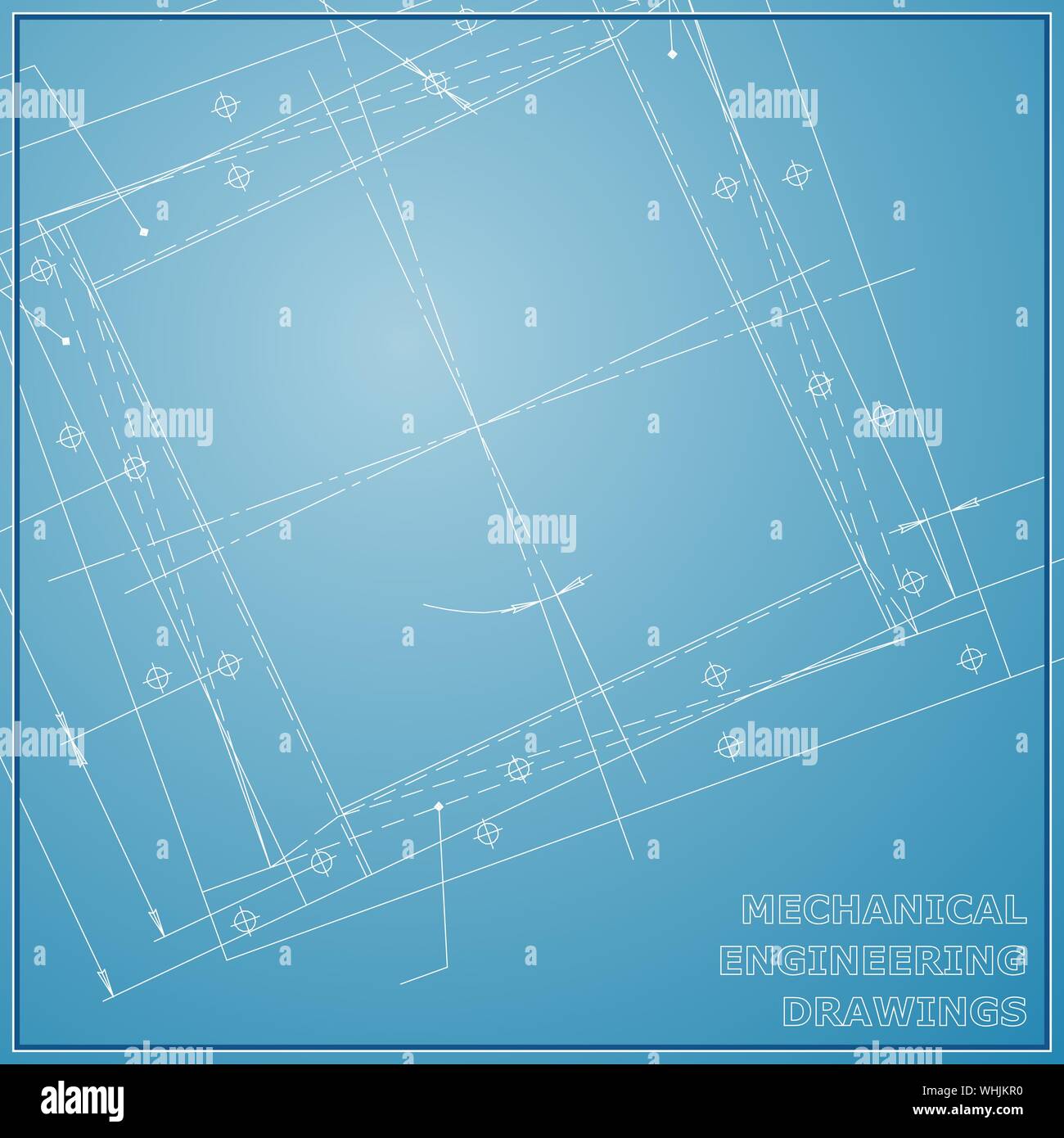 Mechanical engineering drawings. Engineering Vector blue and white ...