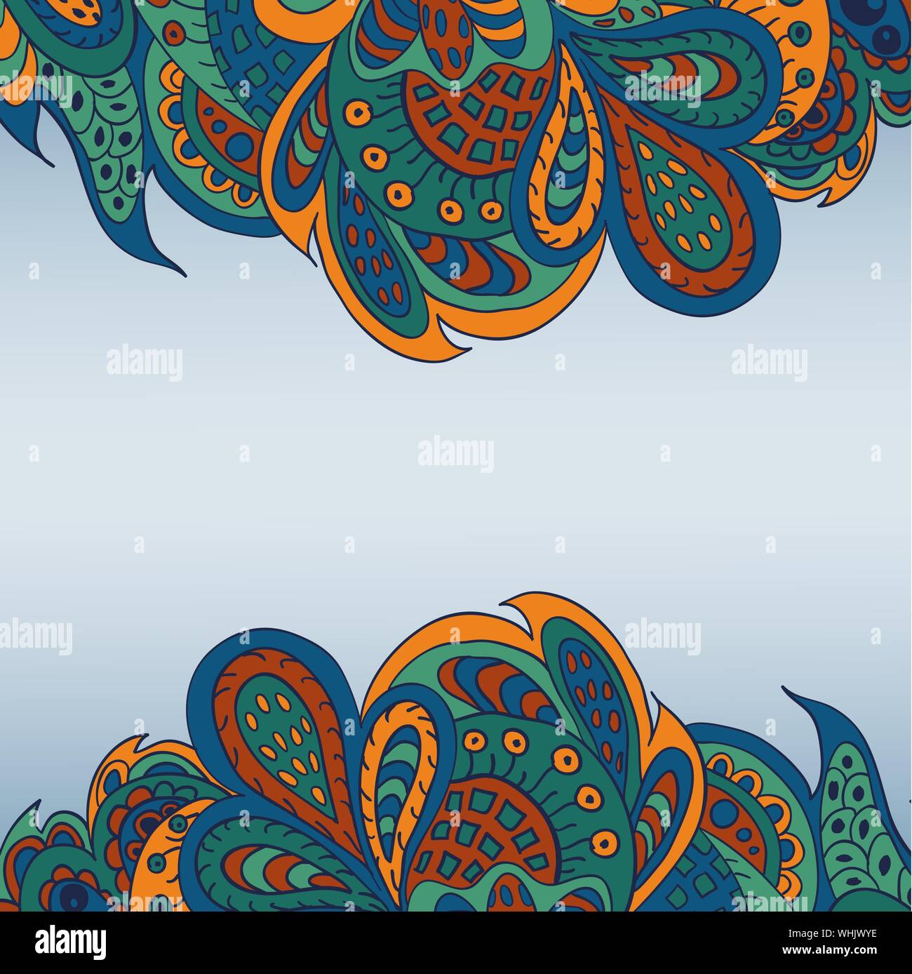 floral doodle ethnic pattern background for inscriptions. Cards, labels ...