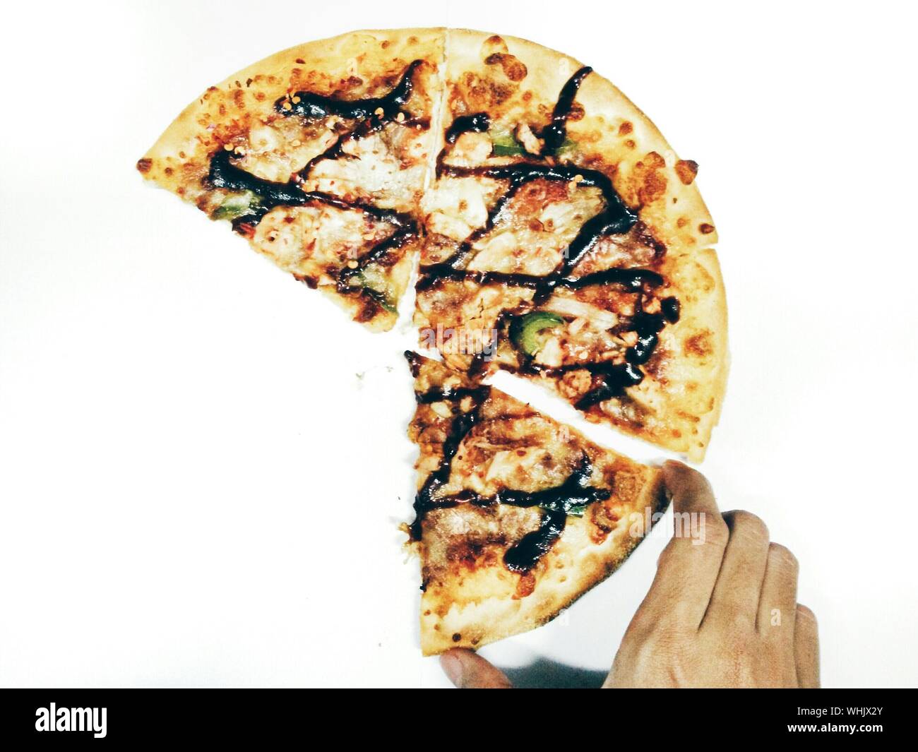 Hand Taking Pizza Slice High Resolution Stock Photography and Images ...