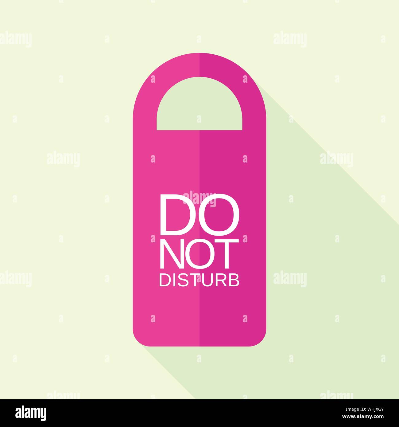 Pink Dont Disturb Tag Icon Flat Style Stock Vector Image And Art Alamy
