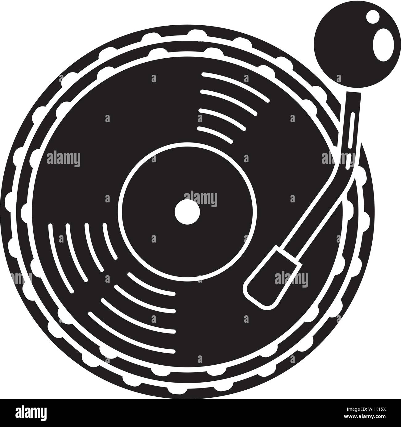 Vinyl disc player icon, simple style Stock Vector Image & Art - Alamy