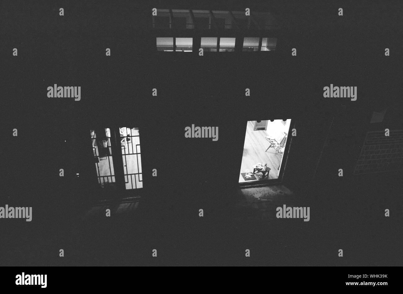 Exterior home window night hi-res stock photography and images - Alamy