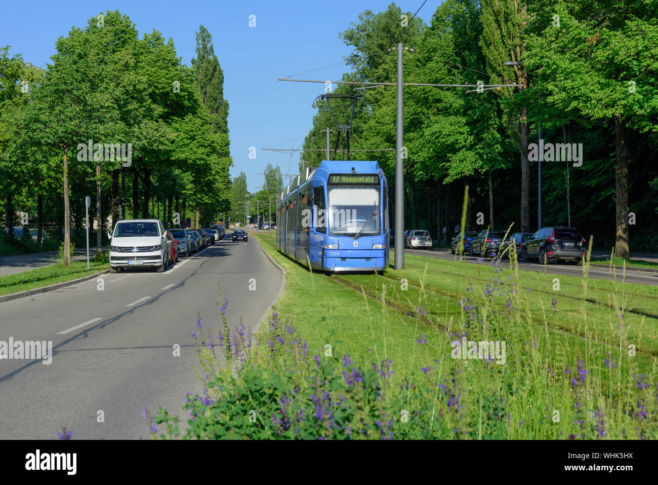 München, Straßenbahn - Munich, Streetcar Stock Photo - Alamy