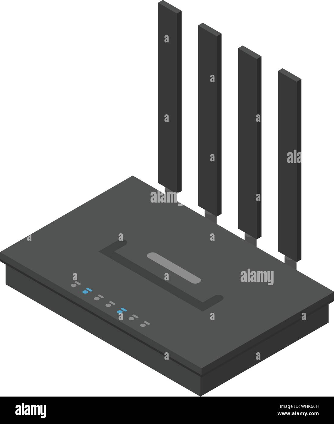 Four antenna router icon, isometric style Stock Vector Image & Art - Alamy