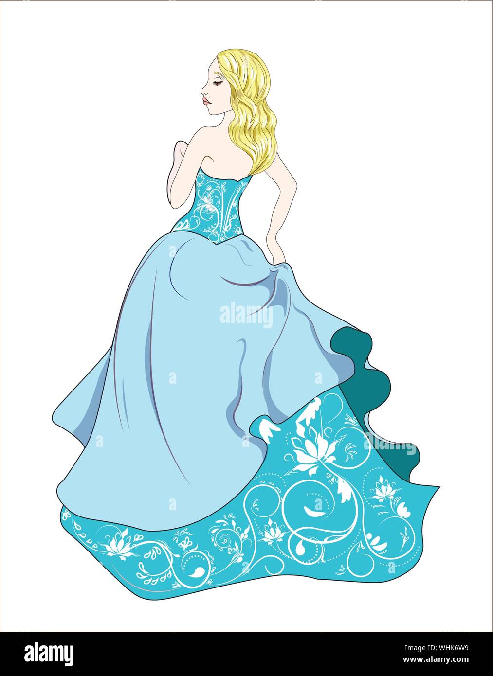 Beautiful girl in hairdressing Stock Vector Images - Alamy